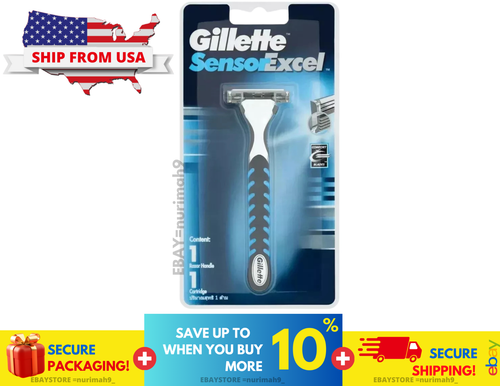 Gillette Sensor Excel Razor Handle + 1 Cartridge - HOLDS WOMENS AND ...