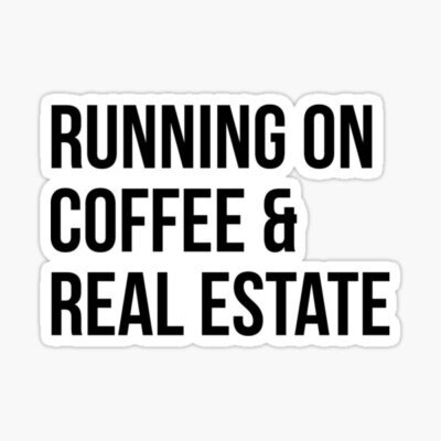 Real Estate Agent Buy Sell Homes & Coffee Decal Bumper Laptop Vinyl ...