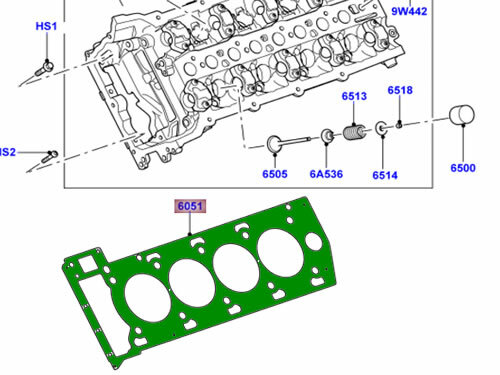 LAND ROVER CYLINDER HEAD GASKET SET 5.0L & 5.0L SC LR105293+LR105294 | eBay