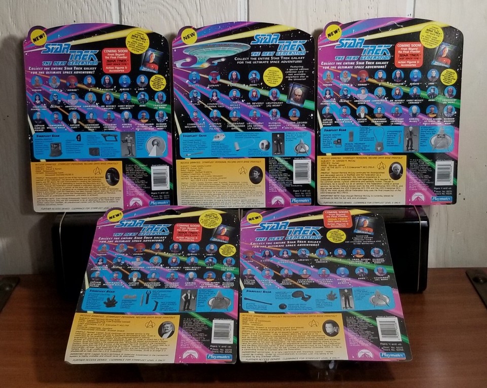 Star Trek The Next Generation Playmates Action Figures 5 Pc Lot 1993 | eBay