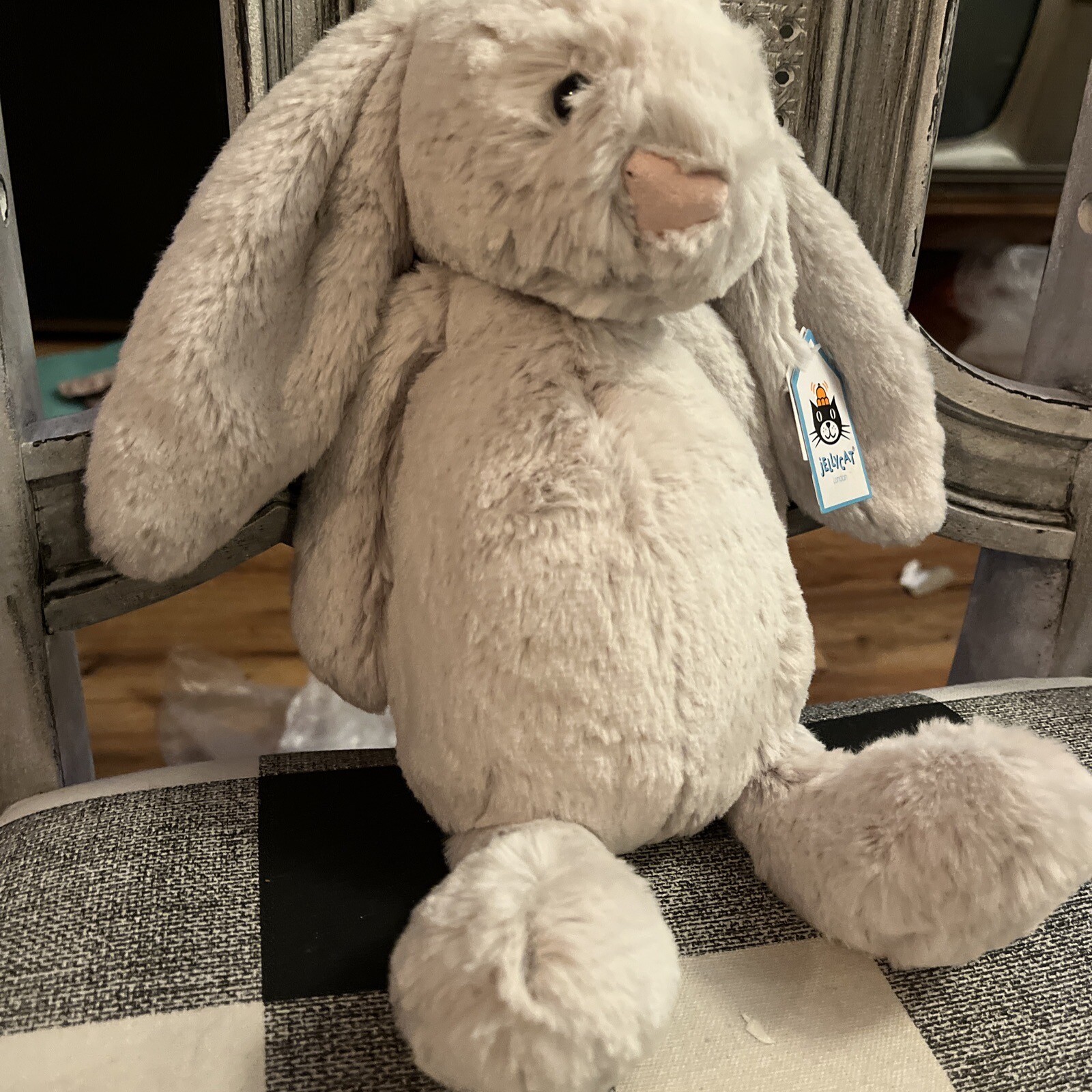 Jellycat Medium Bashful Oatmeal Bunny and If I Were A Bunny Book for ...