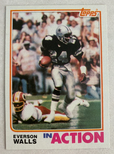 NFL EVERSON WALLS Dallas Cowboys 1982 Topps ROOKIE Football Trading ...
