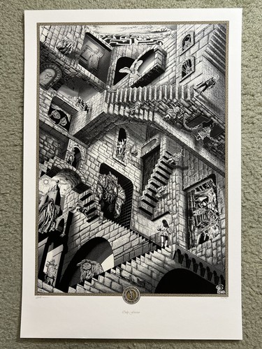 Labyrinth David Bowie Mc Escher Muppets Movie Print Poster Mondo Chris ...