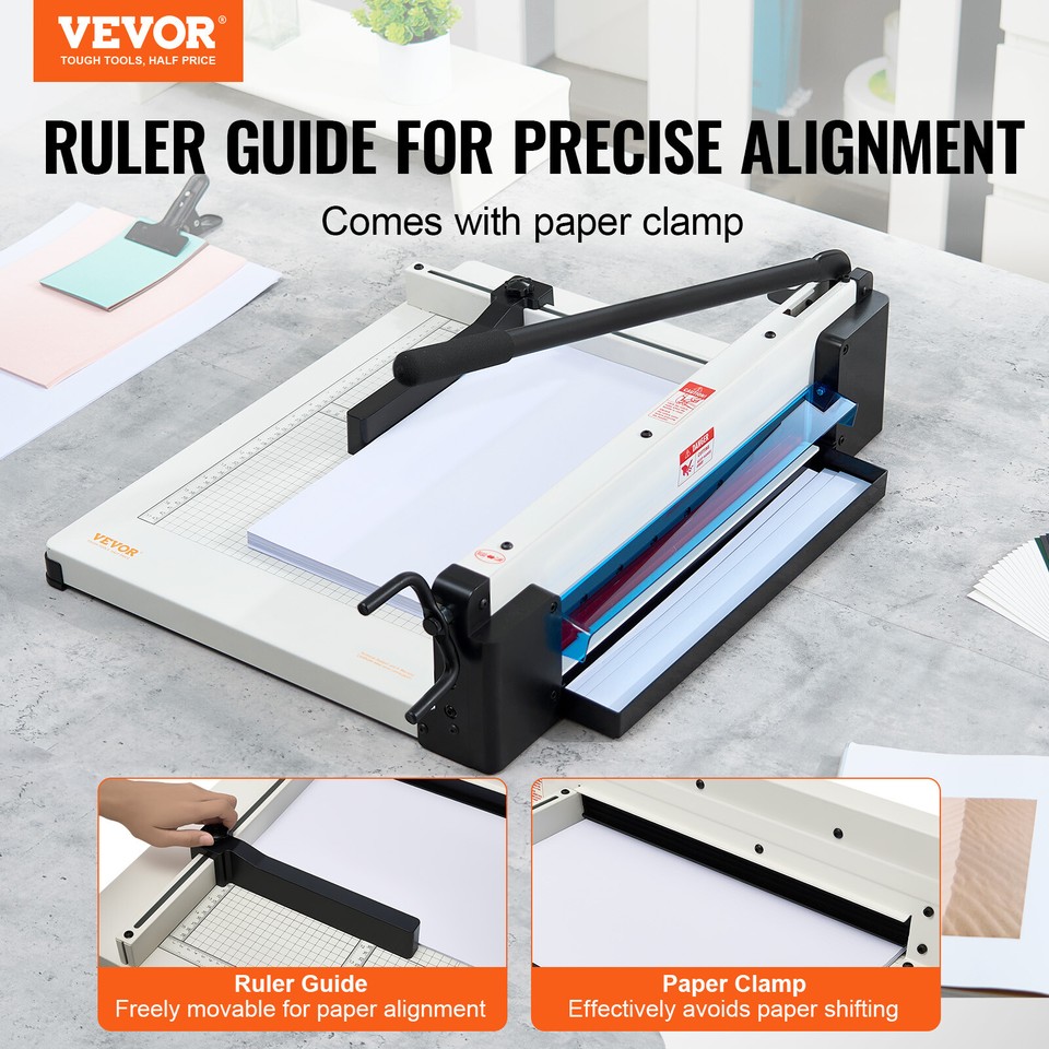 VEVOR Paper Cutter 17" A3 Guillotine Paper Trimmer 400 Sheet Capacity ...