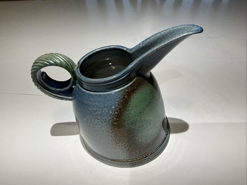Jane Hamlin Blue And Green Salt Glazed Pitcher/Creamer | eBay