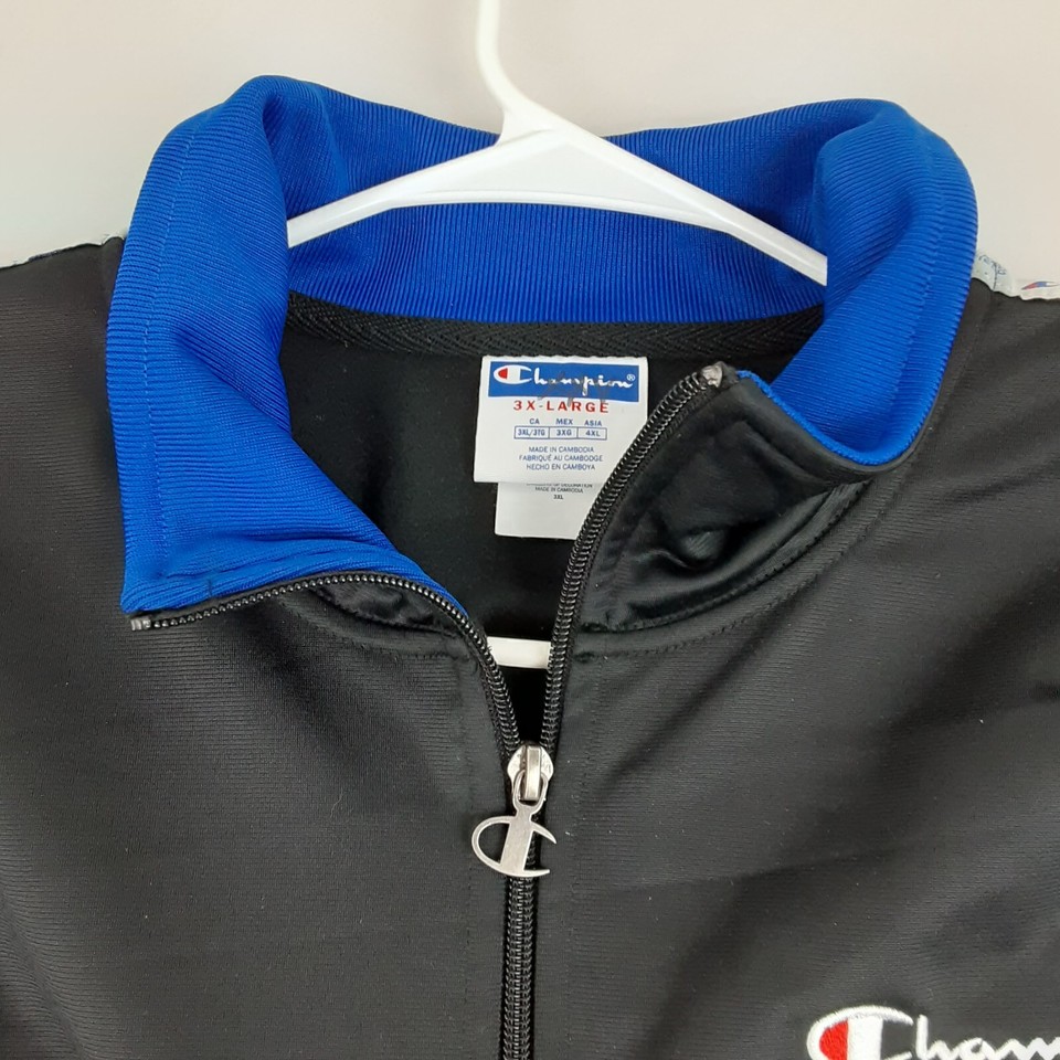 Champion Athletic Track Jacket Adult 3XL XXXL Black Label Sleeve Coat ...