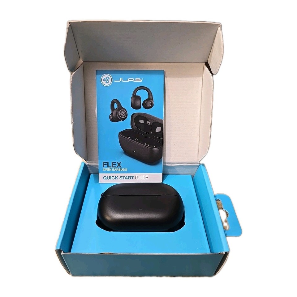 JLab Flex True Wireless Bluetooth Open-Ear Earbuds - Black NEW | eBay