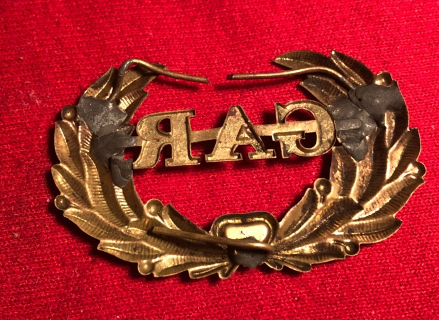 CIVIL WAR GAR MEMBERSHIP HAT WREATH BADGE | eBay