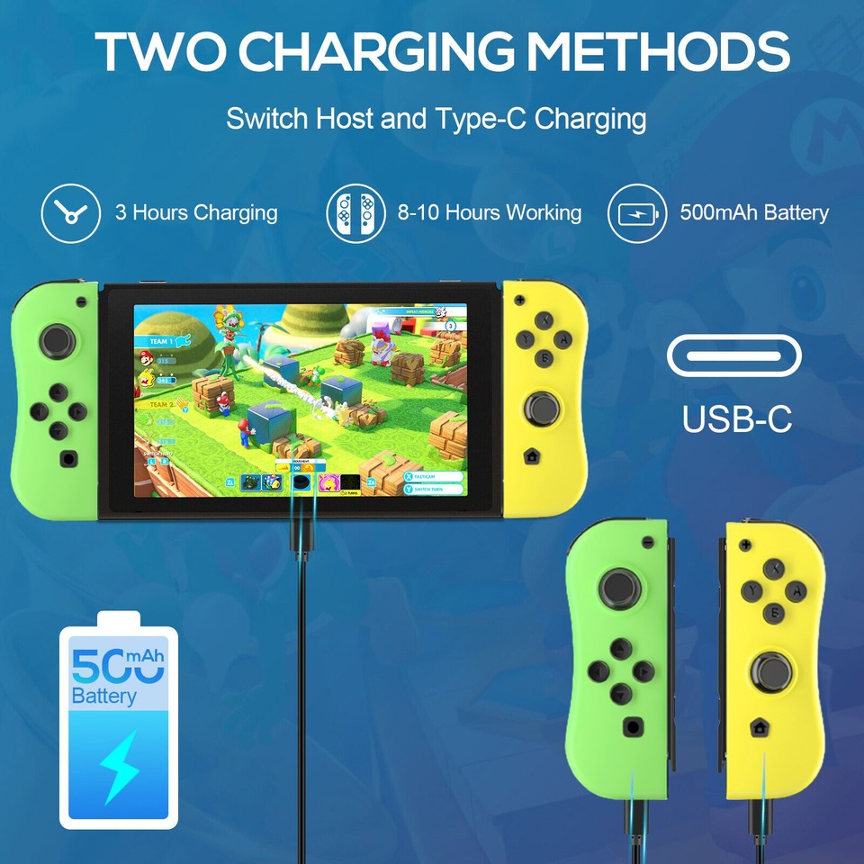 US 1-Pair For Nintendo Switch Joy Con Controller Left+Right Wireless ...