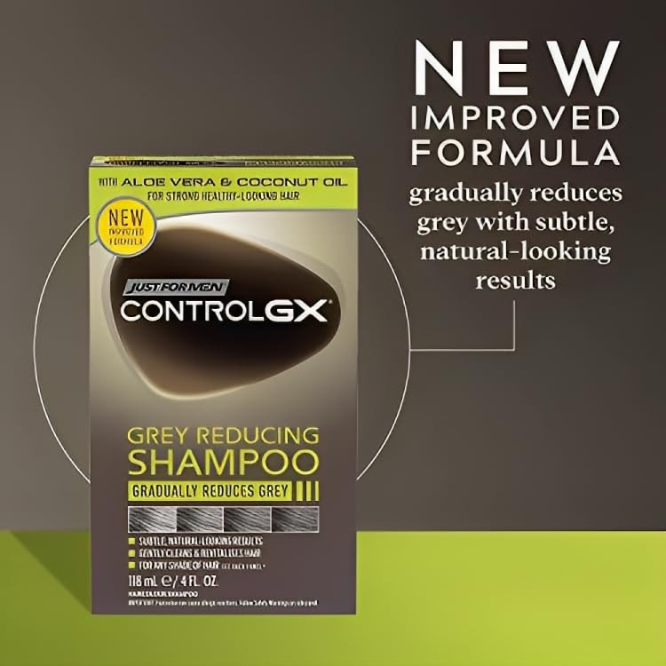 Just For Men Control GX Grey Reducing Shampoo per capelli grigi, con ...