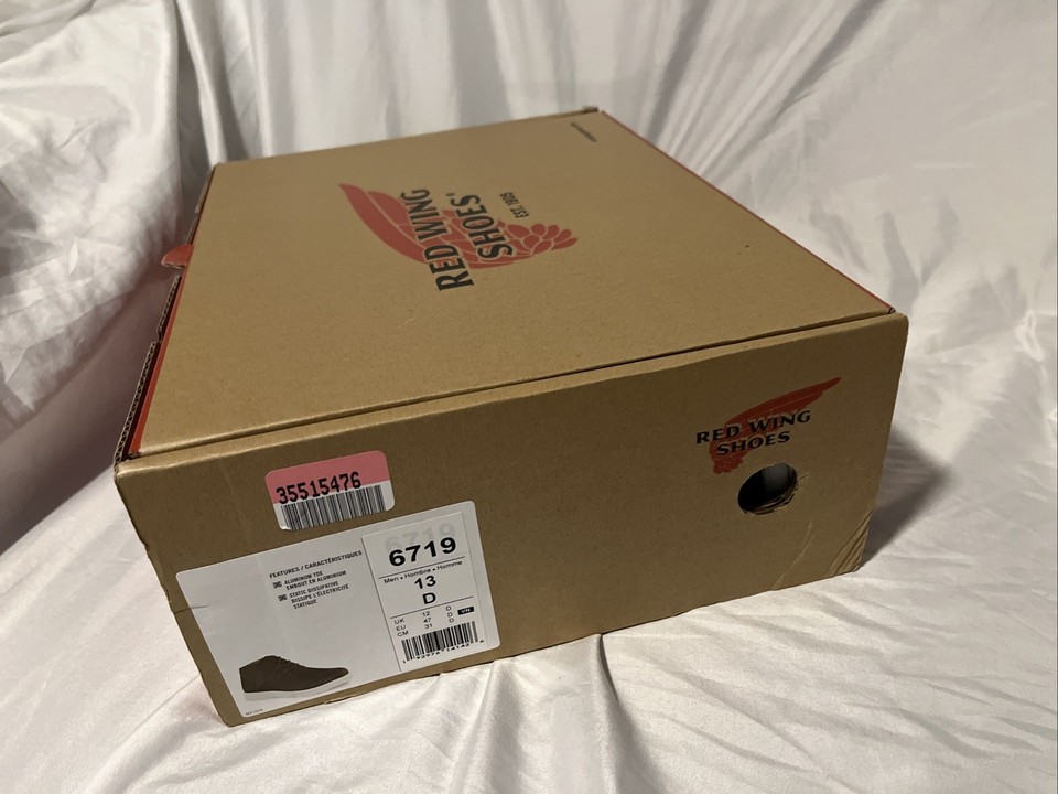 RED WING CROSS LITE CHUKKA BOOT MENS US 13 D SAFETY ALUMINUM TOE 6719 ...