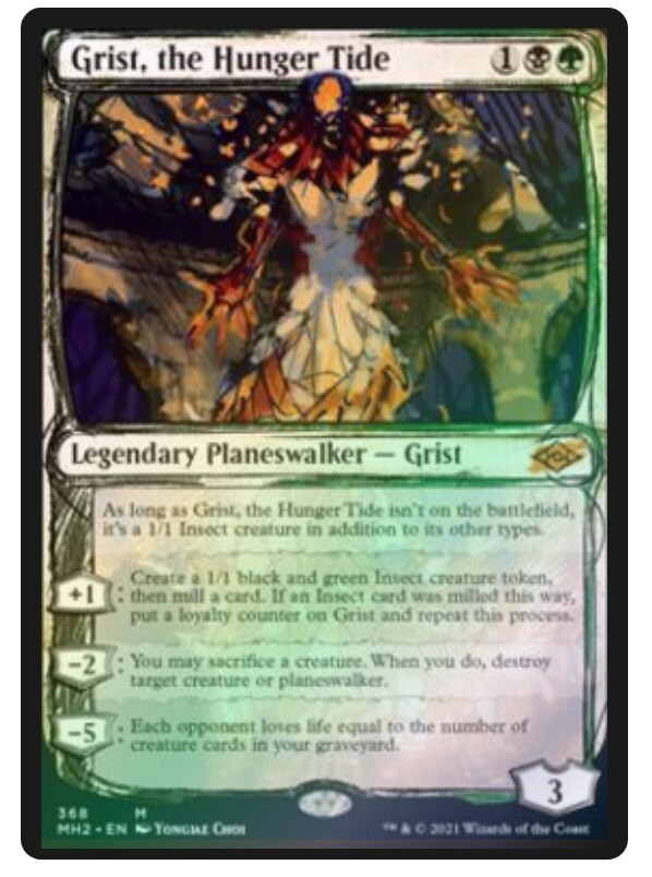 Grist, The Hunger Tide Showcase Foil + 10 Random Rares MTG Magic The ...