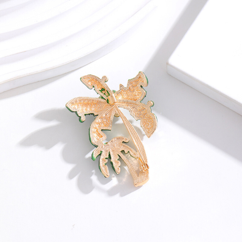 Fashion Rhinestone Coconut Tree Brooch Pin Women Coat Jewelry Party ...