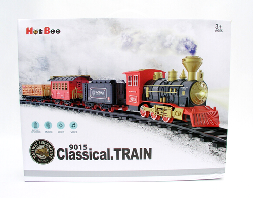 HOT BEE 9015 CLASSICAL TRAIN - BATTERY OPERATED, SMOKE, LIGHT, VOICE ...