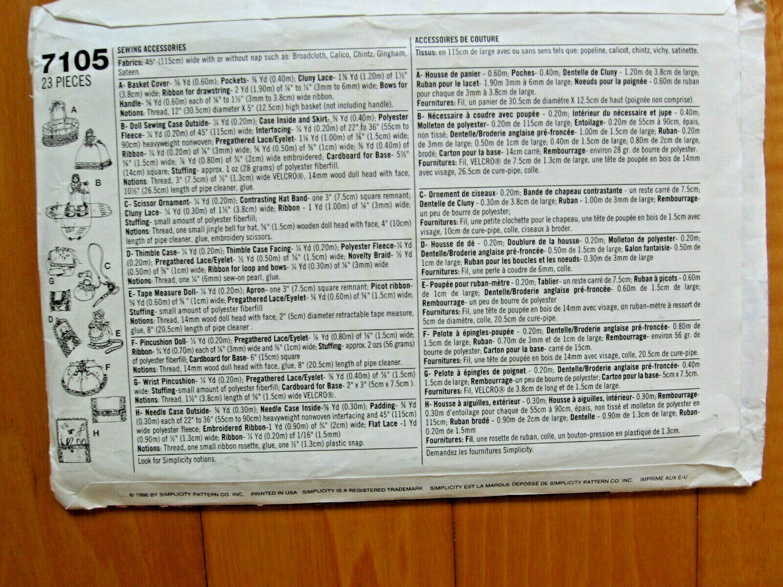 Simplicity Crafts Pattern 7105 Sewing Room Accessories for sale online ...