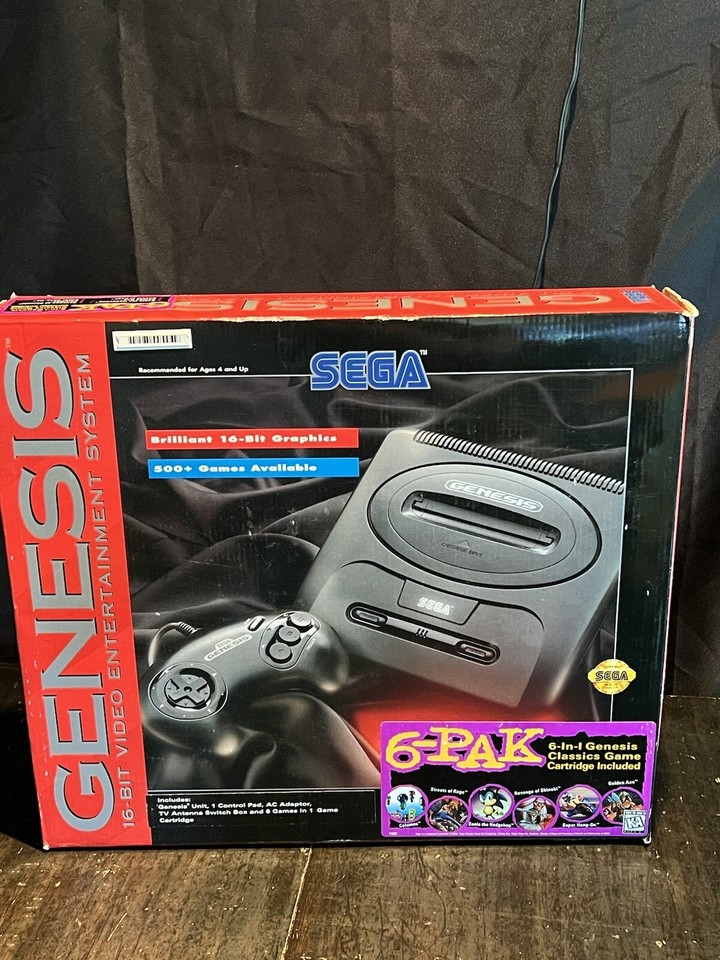 VTG 90's Sega Genesis System Bundle 6 Pak 32x Console 18 Games Video ...
