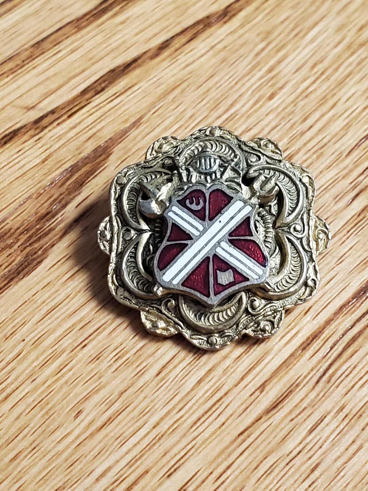 Vintage Heraldic symbols Shield Pin Brooch ko | eBay