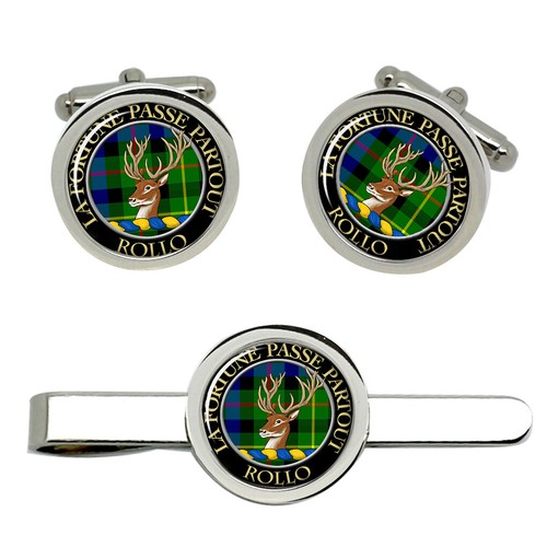 Rollo Scottish Clan Cufflinks and Tie Clip Set | eBay UK