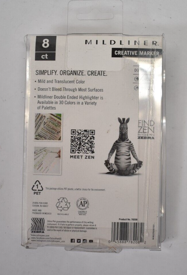 Zebra Pen Mildliner Double Ended Broad Fine Tips Assorted Neutral Inks ...