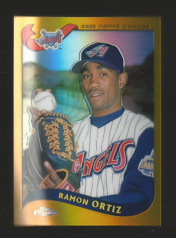 2002 Topps Chrome Ramon Ortiz Angels #149 Gold Refractor Rare Short ...
