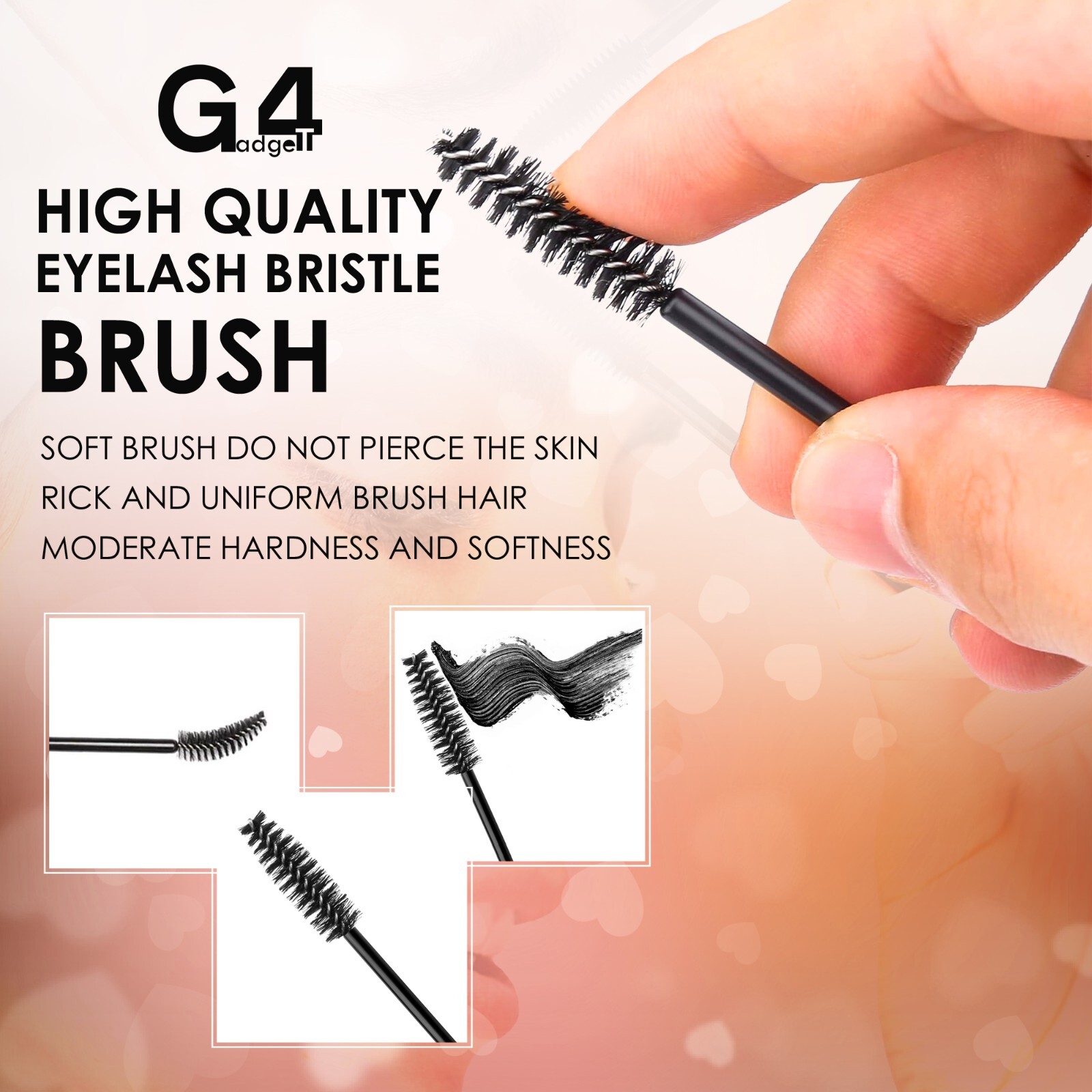Disposable Mascara Wands Eyelash Brushes Brow Lash Extension Spoolie ...