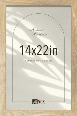 VCK 14x22 Picture Frame Natural Solid Wood Exclusive Wood Grain Poster ...