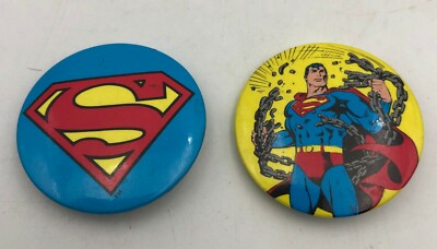 (2) Superman DC Comic Book Movie TV Superhero Button Pinback Lot | eBay