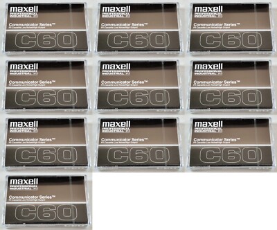 Lot of 10 Maxell C60 Communicator Series Cassette Tapes | eBay