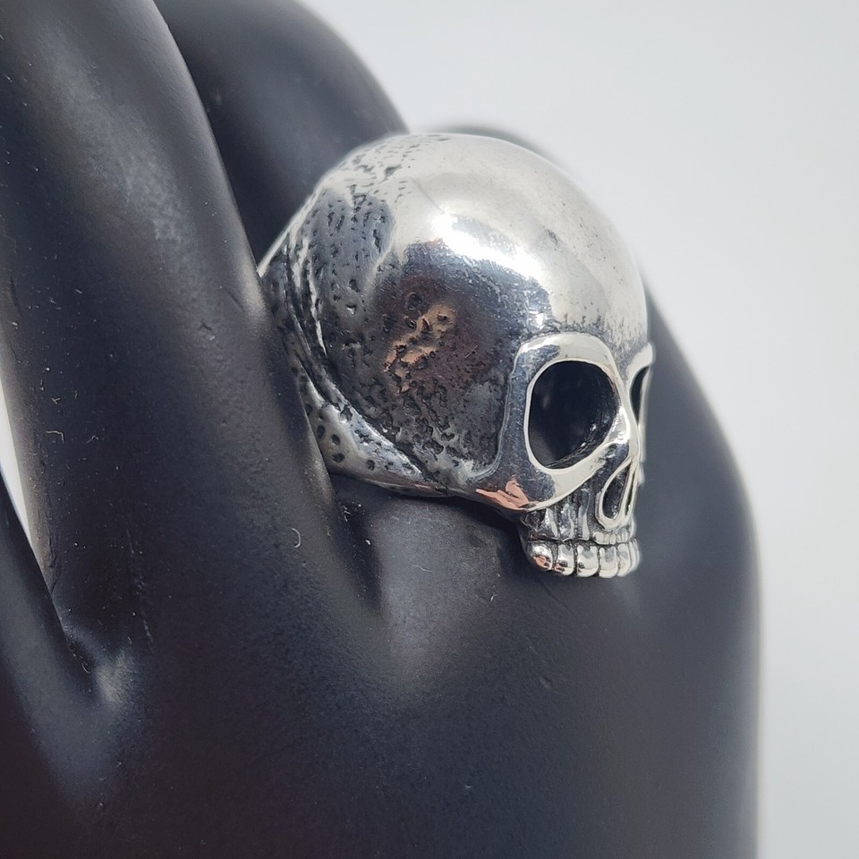 Vintage G&S Biker Gothic Harley Skull Sterling Silver 925 Mens Ring ...