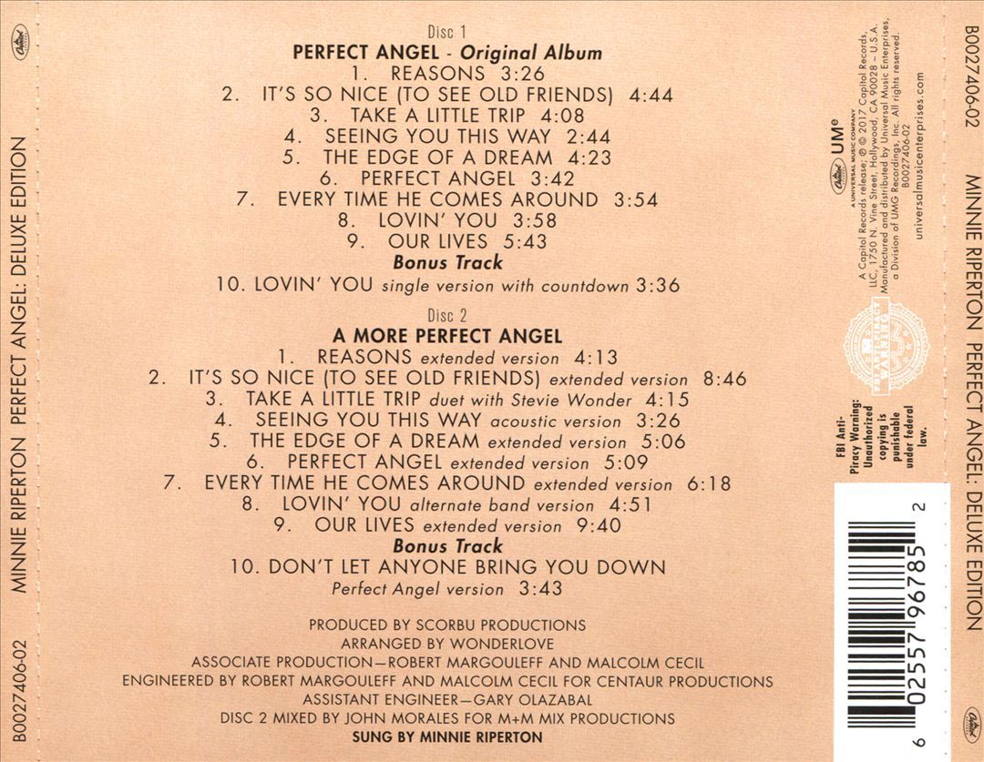 MINNIE RIPERTON - PERFECT ANGEL [DELUXE EDITION] NEW CD 602557967852| eBay