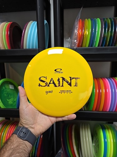 Latitude 64 Gold Line Saint Yellow 169g Disc Golf Driver Trilogy Discs ...