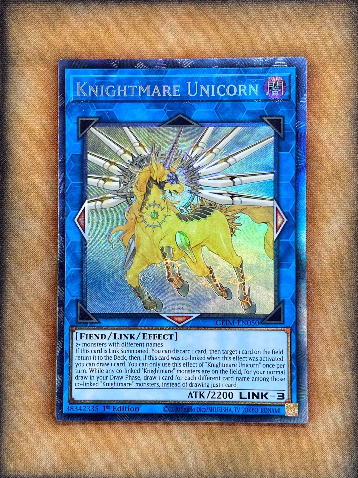 Yugioh Knightmare Unicorn GEIM-EN050 Collector Rare 1st Ed NM | eBay