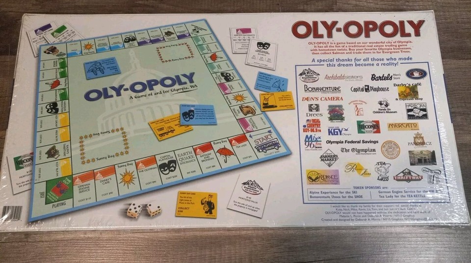 NEW Oly-Opoly Monopoly Olympia Washington Edition Board Game SEALED IN ...