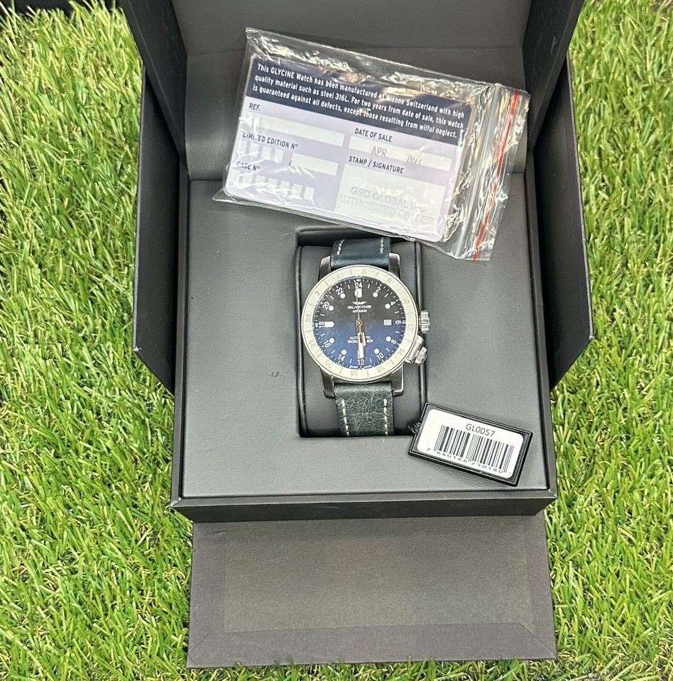 Glycine GL0057 (3) World Times 44mm GMT Swiss Automatic Watch | eBay