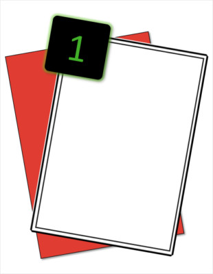 1 A4 Labels per Sheet - Red Self Adhesive Printer Labels - RED stickers ...