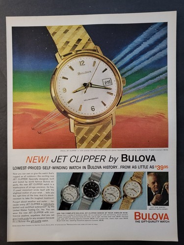 Bulova Watches-New Jet Clipper-Self Winding-Print Ad 1969 | eBay