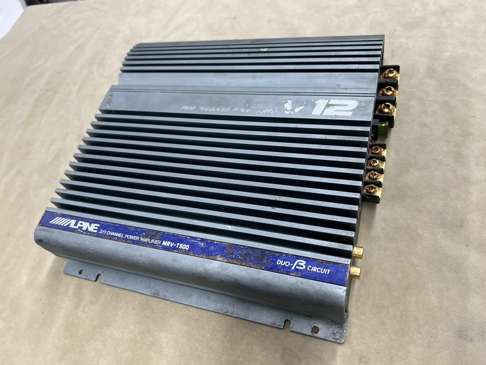 Alpine V12 MRV-T500 2 Channel 300W Old School Car Amplifier - Rare ...