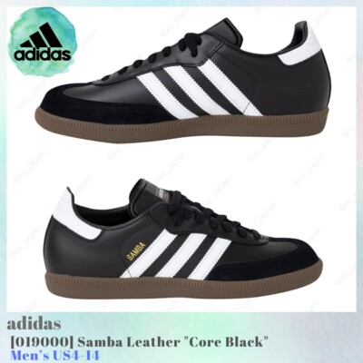 adidas Samba Leather Core Black 019000 Men's US4-14 NEW | eBay