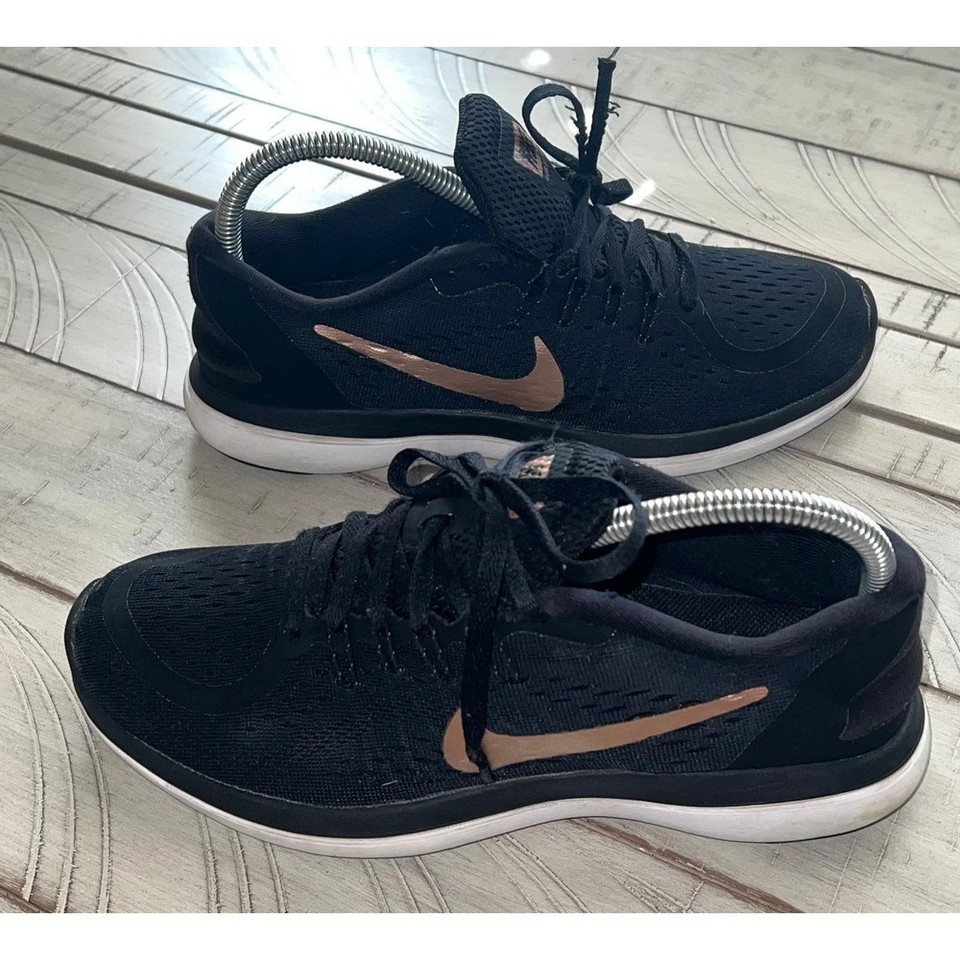 Nike Flex 2017 Run Shoes Women's US 7.5, Black & Rose Gold | eBay
