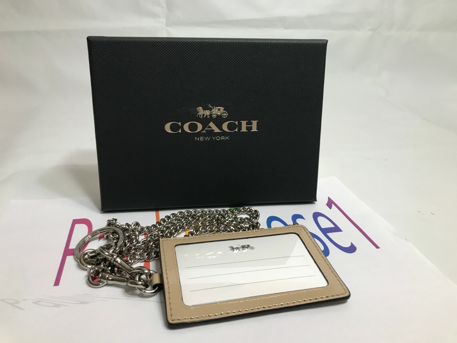 Coach Lanyard Signature Debossed Patent Dressy Lanyard Set F38658 NWT ...