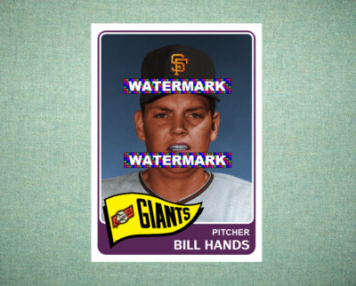 Bill Hands San Francisco Giants 1965 Style Custom Baseball Art Card | eBay