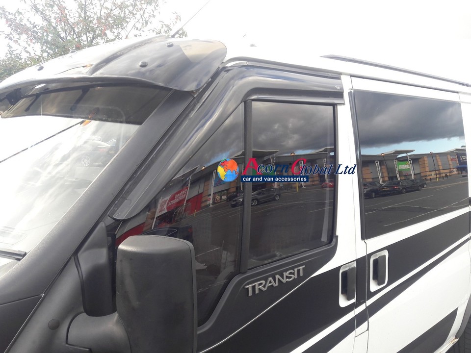 FORD TRANSIT MK6 MK7 2000 to 2014 WIND & RAIN & DEFLECTOR COMPLETE SET ...