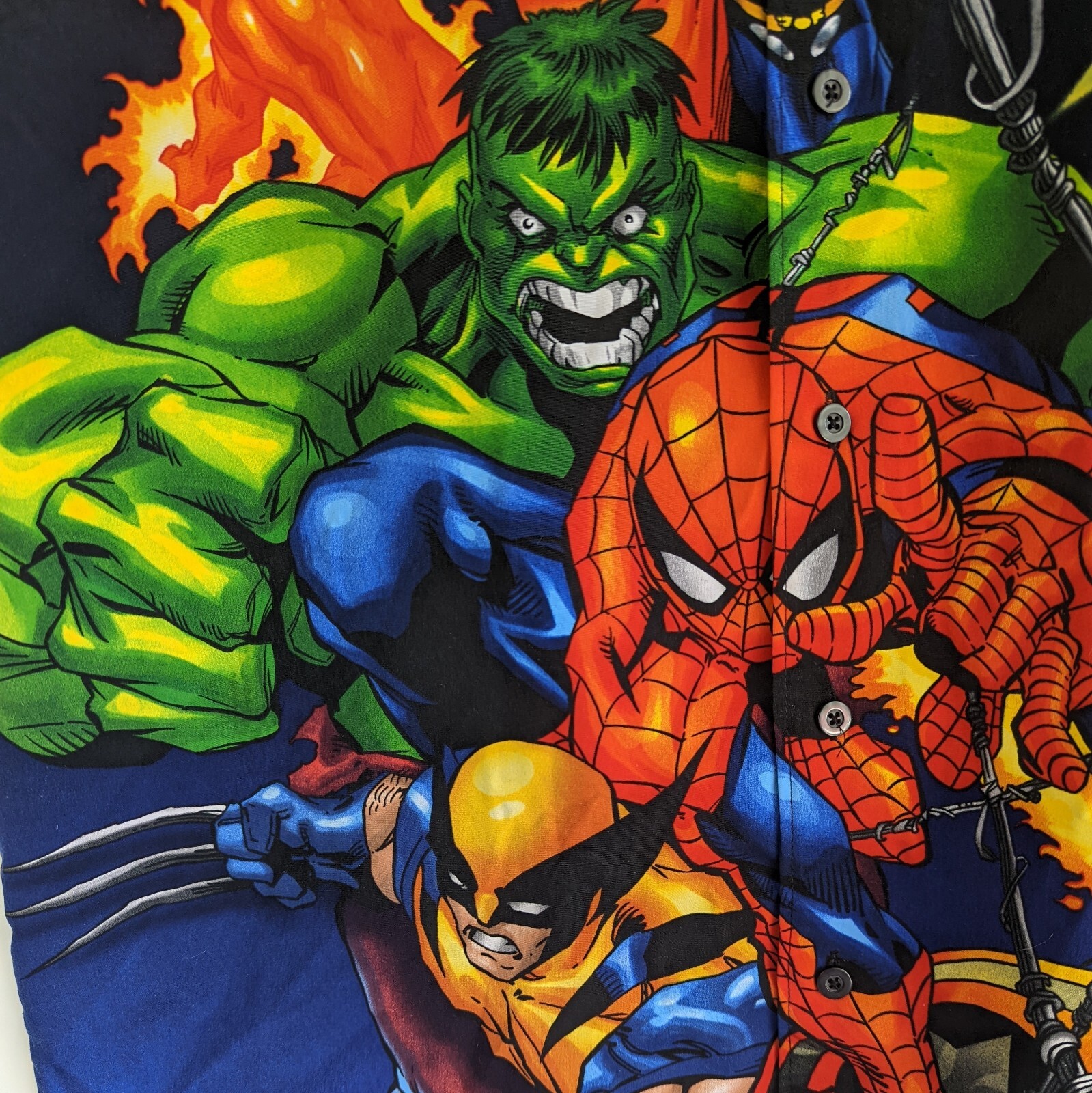 Vintage 2001 Marvel Spiderman Hulk Wolverine All Over… - Gem