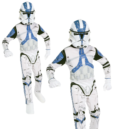 Clone Trooper Kids Costume Licensed Star Wars Fancy Dress Outfit | eBay UK