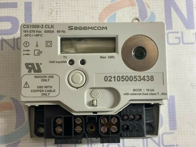 SAGEMCOM CX1000-3 CLK SINGLE PHASE ELECTRONIC METER | eBay