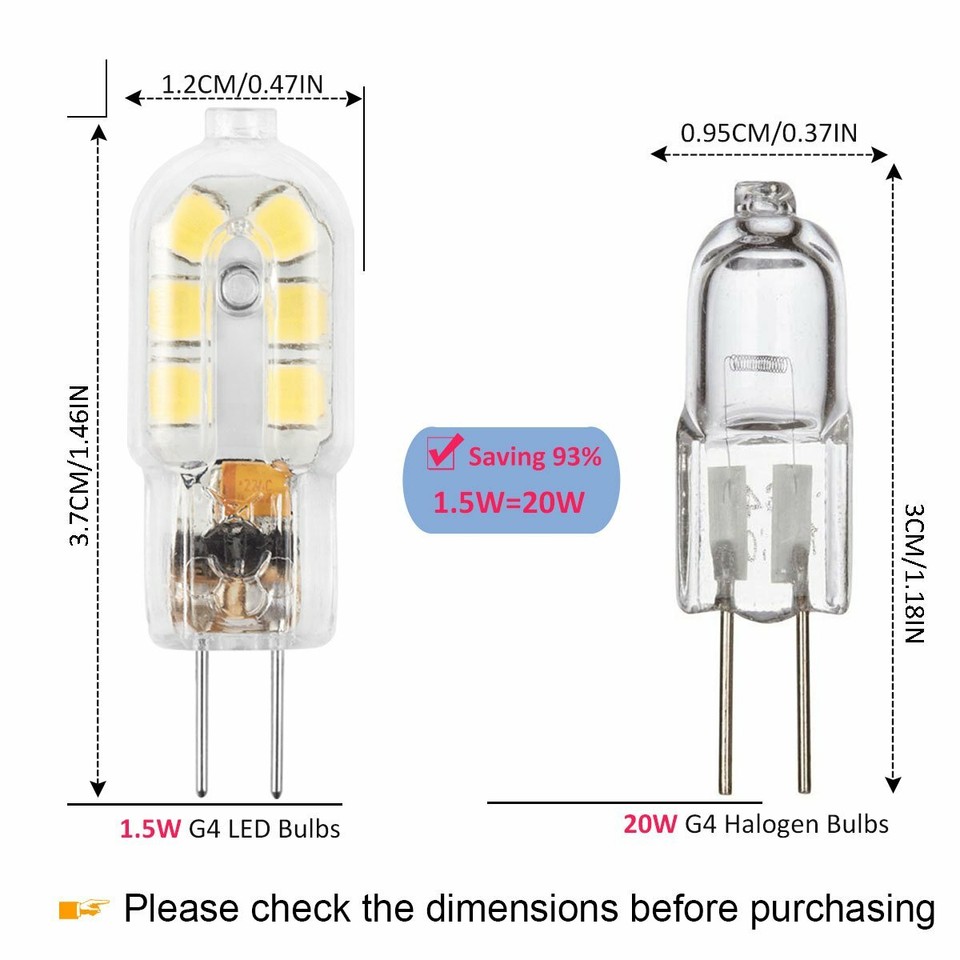 G4 LED Bulbs JC Bi-pin For Under Counter Kitchen Under-Cabinet Light ...