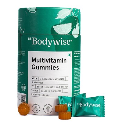 Be Bodywise Multivitamin Gummies 60 Day Pack With Fibre, Zinc, Iron ...