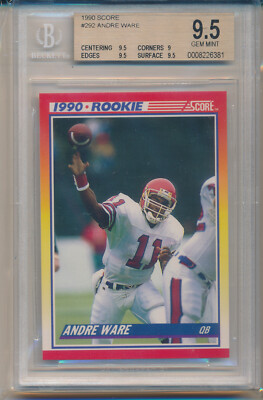 1990 Score Football Andre Ware (Rookie Card) (#292) BGS9.5 BGS | eBay