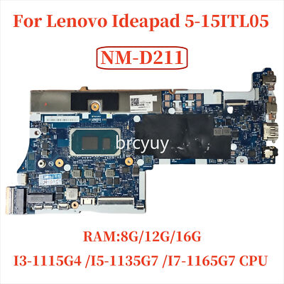 NM-D211 For Lenovo IdeaPad 5-15ITL05 Motherboard W/ I3/I5/I7 11th CPU ...