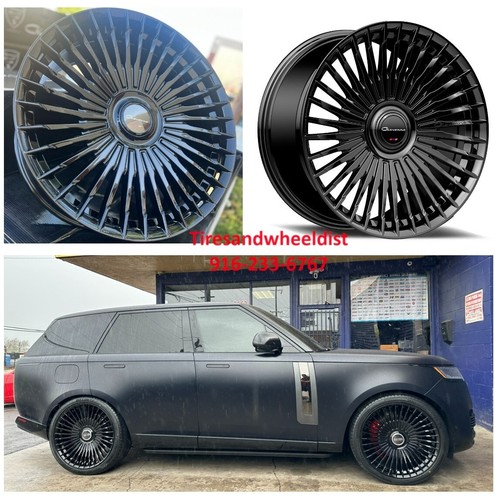 24" Giovanna Tulum Gloss Black with Tires Land Rover Range Rover HSE ...
